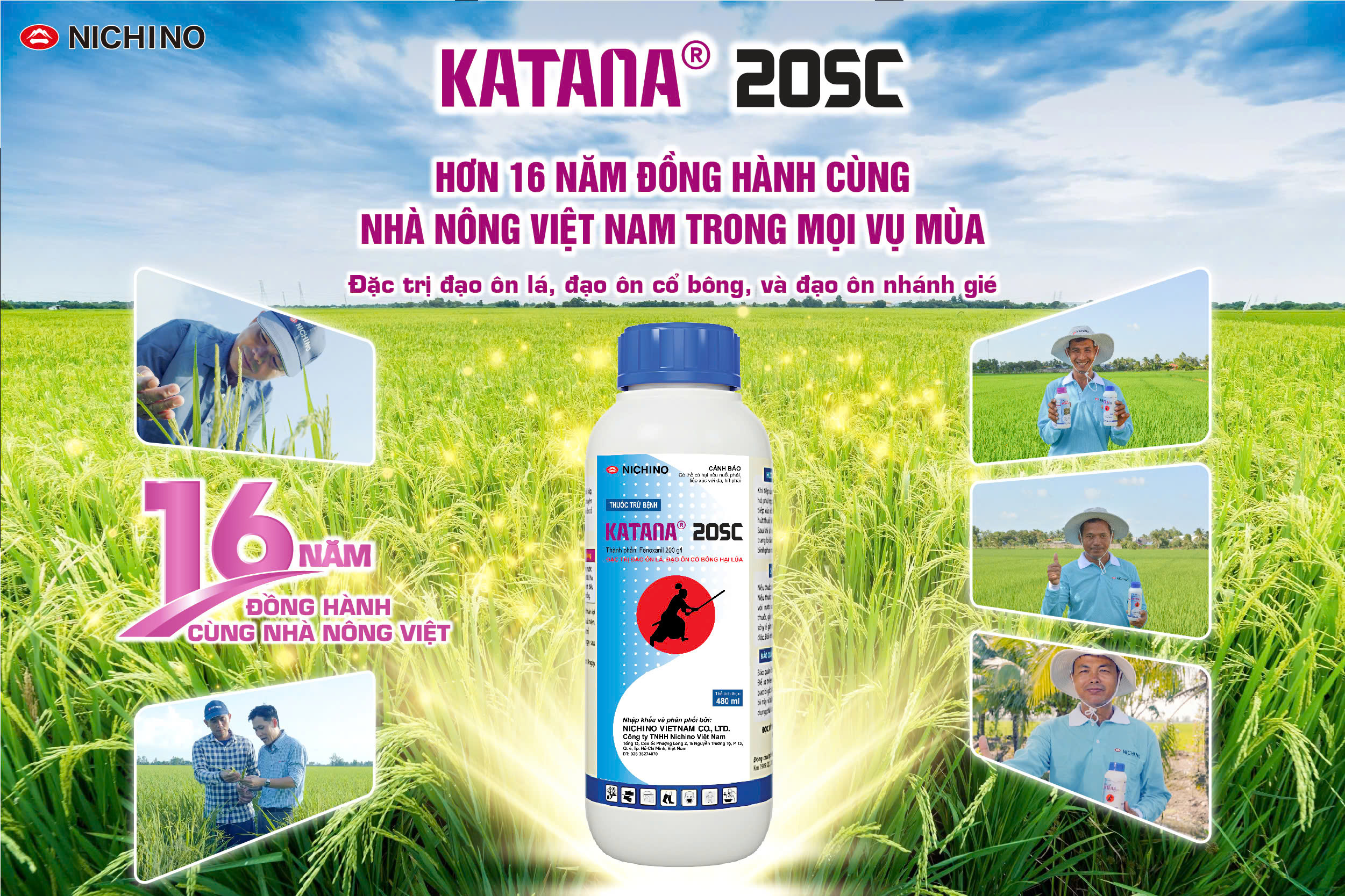 Katana 20SC - 17 năm đồng hành cùng nhà nông Việt - Thuốc trừ bệnh đạo ôn